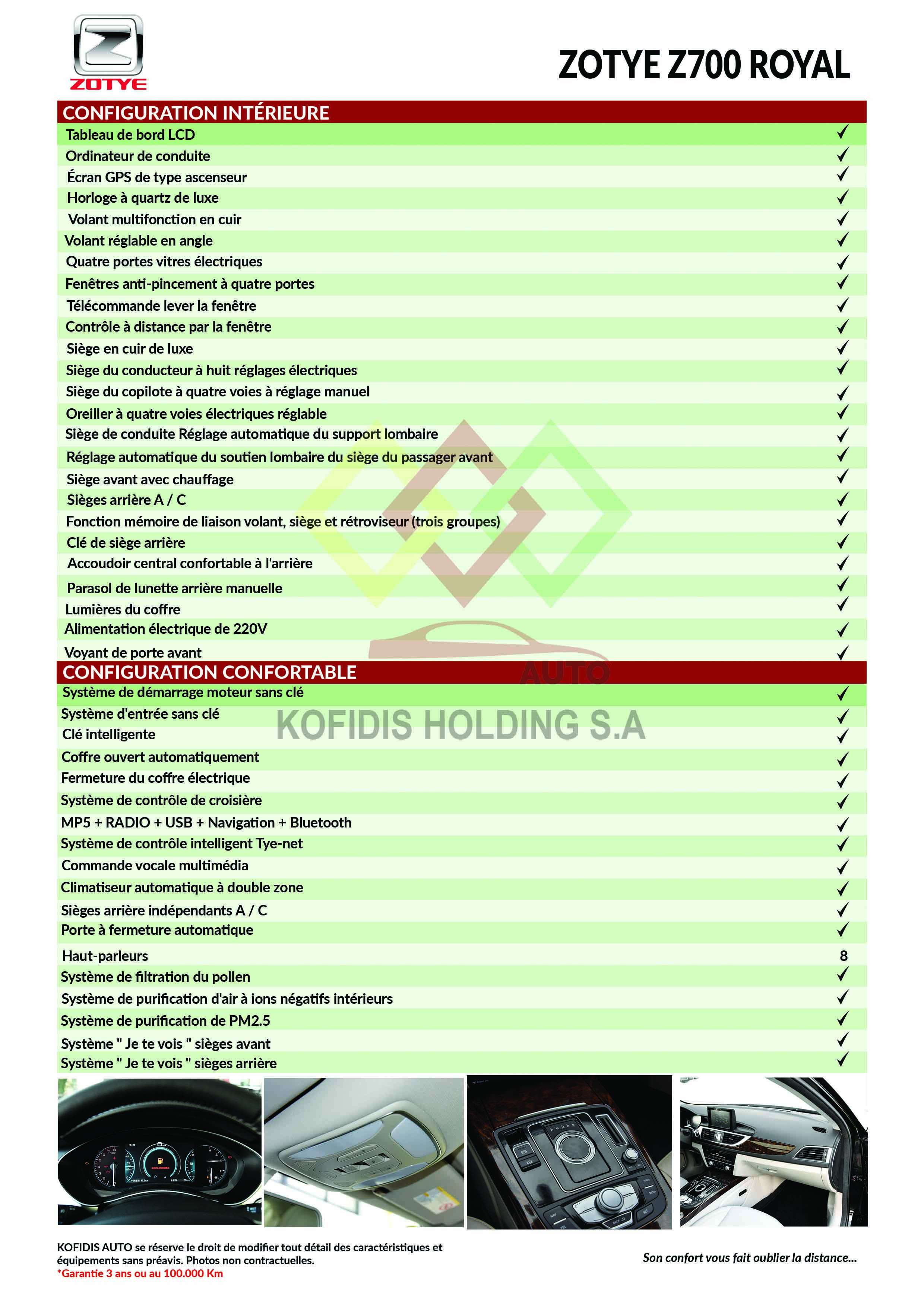 ZOTYE Z700 ROYAL – KOFIDIS HOLDING